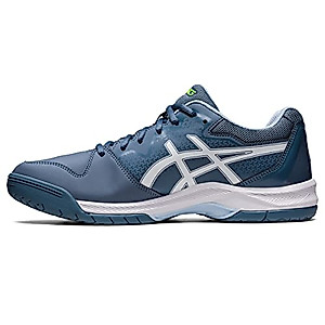ASICS Men's GEL-DEDICATE 7 Tennis Shoes, 10.5,Steel Blue/White