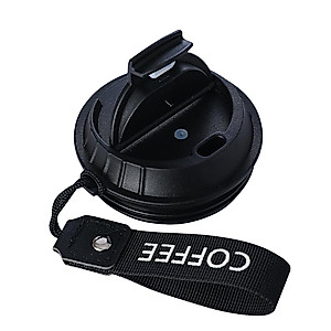 Avovy Travel Coffee Mug, 14oz Insulated Coffee Tumbler with Leadproof Flip Lid To-go, Stainless Steel Reusable Coffee Cup for Hot and Cold Water(Black - 400ML)