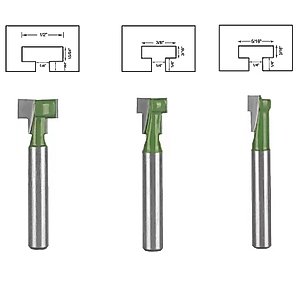 TOTOWOOD Keyhole Router Bits Set, 1/4" Shank Router Bit Set ，6 pcs Router Bit Set 1/4 & 5/16 & 3/8 & 9/16 & 1/2 & 5/8 Inch Blade Diameter