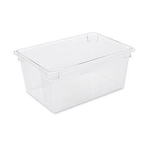 Rubbermaid Commercial Products Food Storage Box/Tote for Restaurant/Kitchen/Cafeteria, 16.5 Gallon, Clear (FG332800CLR)
