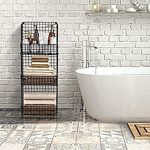 Sorbus Hanging Fruit Basket Wall Mounted Foldable Organizer for Kitchen Storage, Great for Produce Fruits and Vegetables & Potato's (Black)