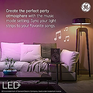 GE LED+ Color Changing LED Light Strip with Remote, Music Syncing Strip Light, 32 Foot
