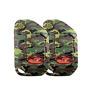 2x New Key Fob Remote Fobik 3 Buttons Silicone Cover Fit/For Jeep Gladiator Wrangler.
