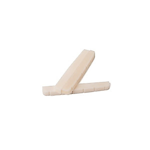 Ogdni 42mm Guitar Bone Nut 3pcs Pre-Slotted Nuts Replacement Compatible with Strat Tele Electric Guitar,Flat Bottom