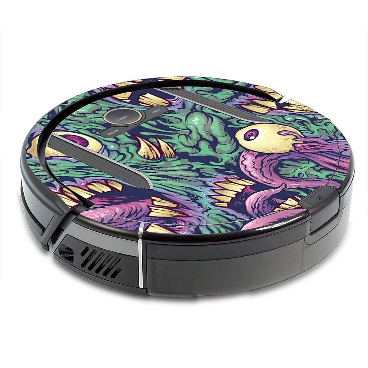 MightySkins Skin Compatible with Shark Ion Robot R85 Vacuum Minimum Coverage - Eyes and Teeth | Protective, Durable, and Unique Vinyl wrap Cover | Easy to Apply, Remove | Made in The USA