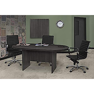 Regency Legacy Racetrack Conference Table with Tabletop Power & Data Port, 71", Ash Grey