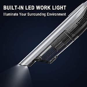 Kinmac Handheld Car Vacuum Cleaner Cordless - Rechargeable Portable Vacuum for Car, Home, Office, Strong Suction Handheld Vacuum Cleaner Car, Pet Hair Vacuum with Charging Dock(Gray)