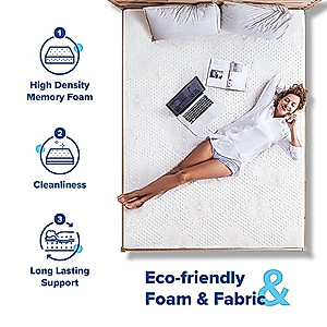 Olee Sleep 8 Inch Convolution Memory Foam Mattress, Twin, White