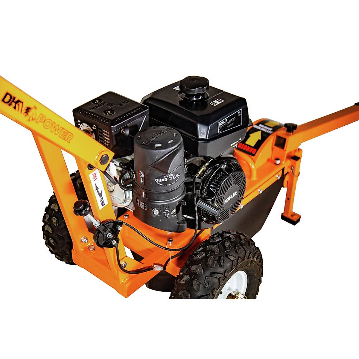 DK2 Power Gas Powered Certified Commercial Frame Stump Grinder Power Tool with 14HP Kohler Motor and Multi-Position Adjustable Bow Handle