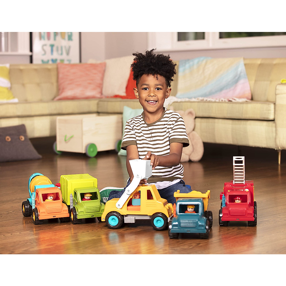 Battat – Toy Fire Truck & Figures – Classic Toddler Trucks – Red Fire Engine Toy – Soft Rubber Wheels – 18 Months + – Fire Engine