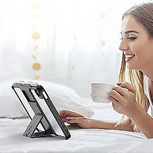 Soke New iPad Mini 6th Generation 2021 Case with Pencil Holder-[Full-Body Protection + 2nd Gen Apple Pencil Charging +Two Viewing Angles],Translucent Frosted Back Cover for iPad Mini 6 8.3 Inch(Black)