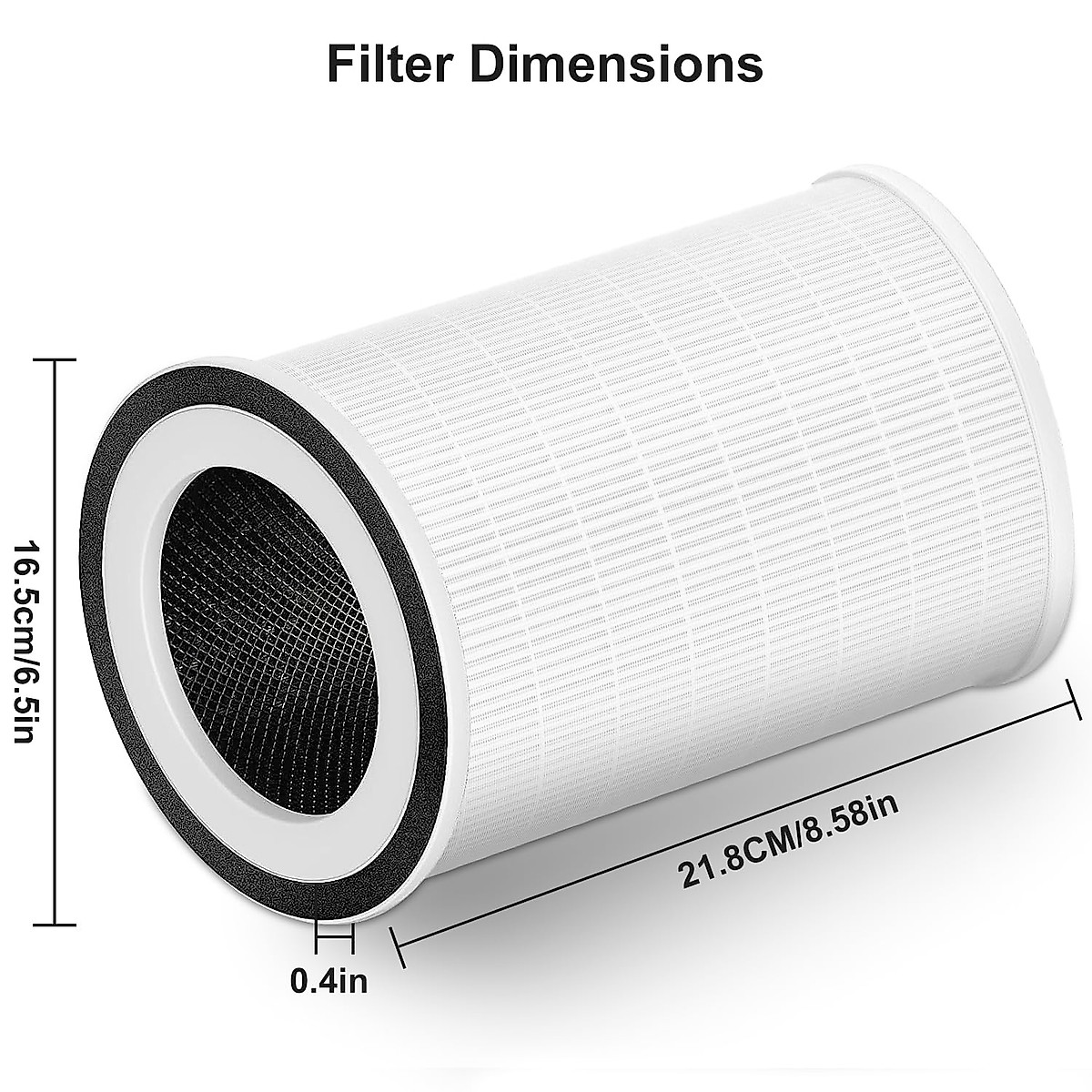 True KILO High Efficiency Filter, Compatible with Afloia KILO, KILOPLUS, KILO PRO, MIRO, MIRO PRO and MORENTO KILO, True 360° 3-Stage Filtration for Afloia KILO Filter Replacement, 2-Pack