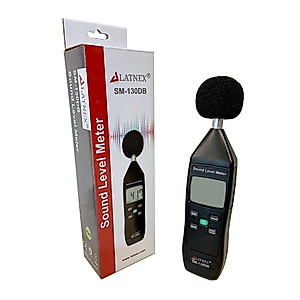 SM-130DB Digital Decibel Meter Reader and Sound Level Meter Type 2 with Calibration Certificate. Measurement Device for Environmental and Mechanical Noise Monitor - Manufacturing, Office, Classroom