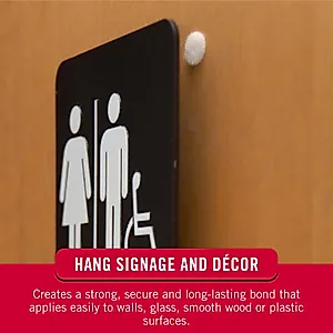 VELCRO Brand Dots with Adhesive | Sticky Back Round Hook and Loop Circles | 5/8in, 80 Pack | Arts and Crafts, School Projects, 95215W, White