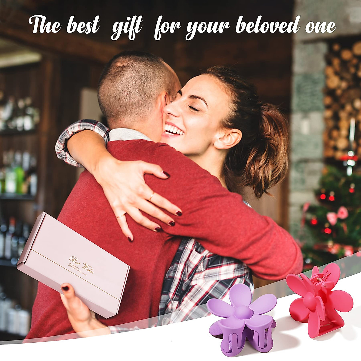 Tyfthui 8 Pieces Flower Hair Clips, Matte Daisy Hair Claw Clips, 8 Colors Cute Hair Clips, Non-Slip Strong Clips for Women's Thick and Thin Hair, Women's Hair Accessories, Gifts for Girls (Color A)