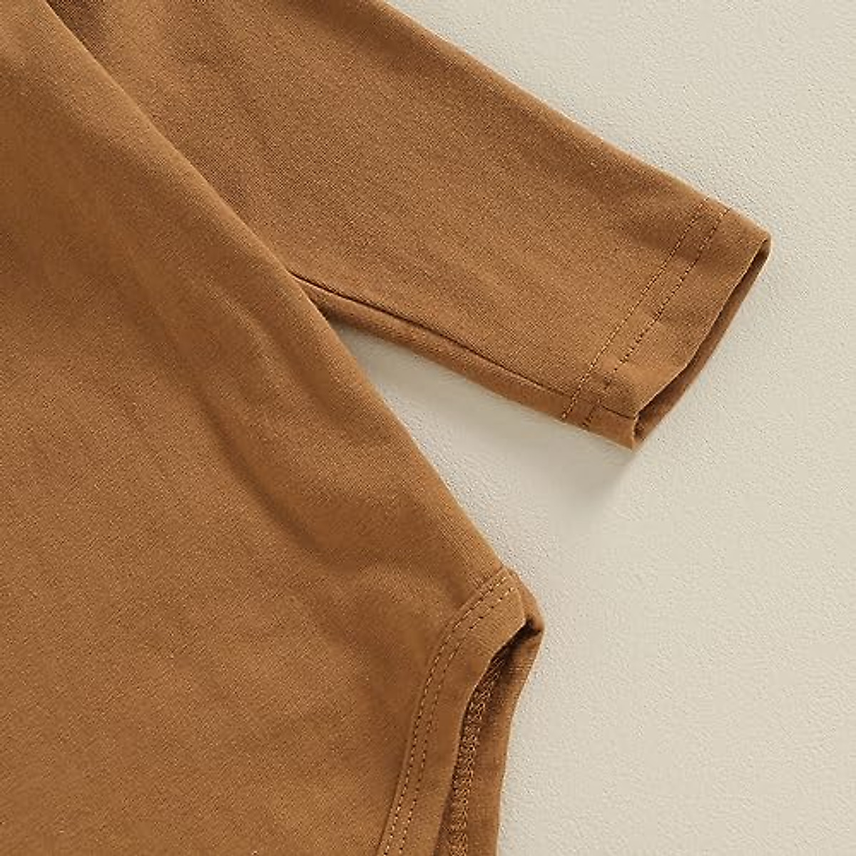 Baby Girls Thanksgiving Outfits Long Sleeve Newborn Romper and Suspender Plaid Skirt Set Infant Fall Winter Clothes (Brown, 3-6 Months)