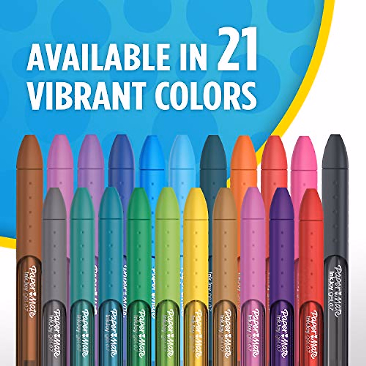 Paper Mate 2003997 InkJoy Gel Pens, Medium Point (0.7mm), Assorted Colors, 36 Count