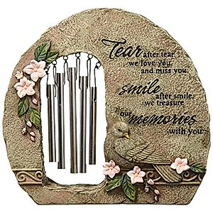 Carson Home Accents Peaceful Reflections Garden Chime, 8.5-Inch High, Miss You