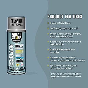 Great Stuff 99112876 Smart Dispenser Multipurpose Black, 12 Oz.