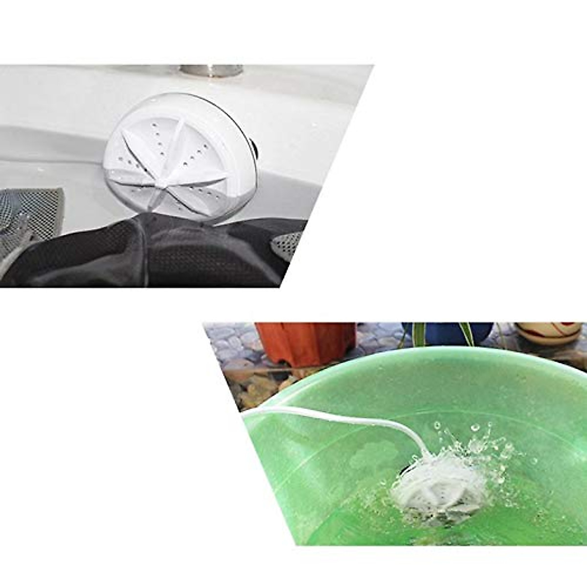 Greewen Mini Ultrasonic Washing Machine Portable Turbo Personal Rotating Washer, White