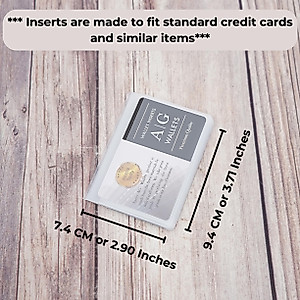 AG Wallets Set of 2 Clear Premium Quality Wallet Insert from (Trifold 6 Page)