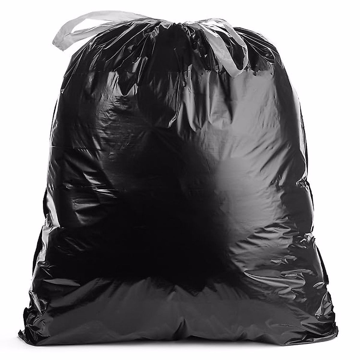 Commander 20-30 Gallon 1.0 MIL Black Drawstring Trash Bags - 30" x 33" - Pack of 28 - For Home, Kitchen, & Office