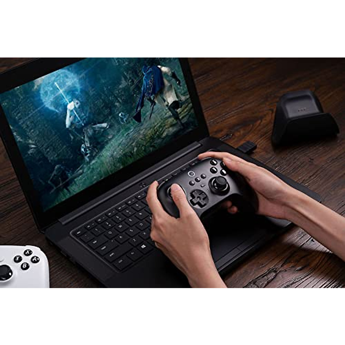 8Bitdo Ultimate Bluetooth Controller with Charging Dock, Wireless Pro Controller for Switch, Windows and Steam Deck (Black)