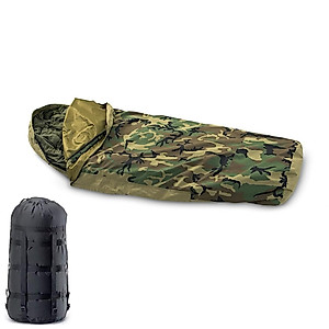 AMAZON US MILITARY ISSUE - ECWS WOODLAND MODULAR SLEEPING BAG SYSTEM 4 PIECES 71