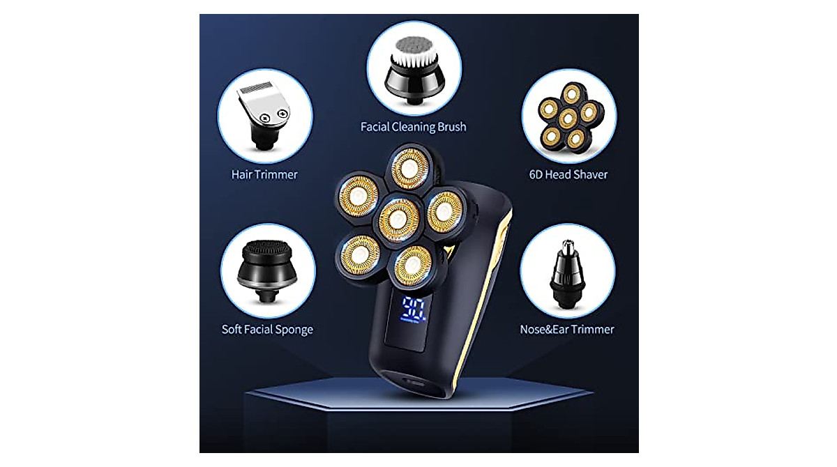VOTMONI 6D Head Shaver for Men | Versatile & Waterproof Grooming Tool
