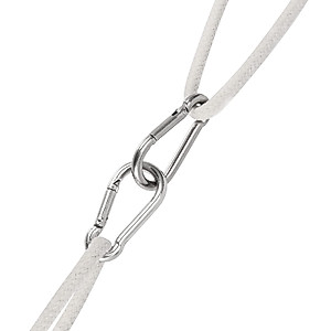 SINJEUN 1/4 Inch White Natural Cotton Rope, 328 Ft Cotton Clothesline with 2 Snap Hooks, All Purpose Braided Cotton Rope for Clothes Hanger Garden Flower, Craft Knitting Thread String