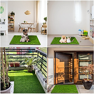 Artificial Grass, Fake Grass for Dog Training Pads, Professional Dog Pee Pads, Reusable Dog Grass Mat with Drainage Hole, Grass Pad for Dogs for Indoor/Outdoor - Easy to Clean(39.4x31.5in)