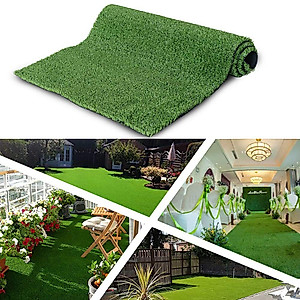 Sigetree Artificial Grass Mats Lawn Carpet Customized Sizes, Synthetic, Indoor Outdoor Landscape, Faux Grass Rug for Pets 3Feet X 5Feet