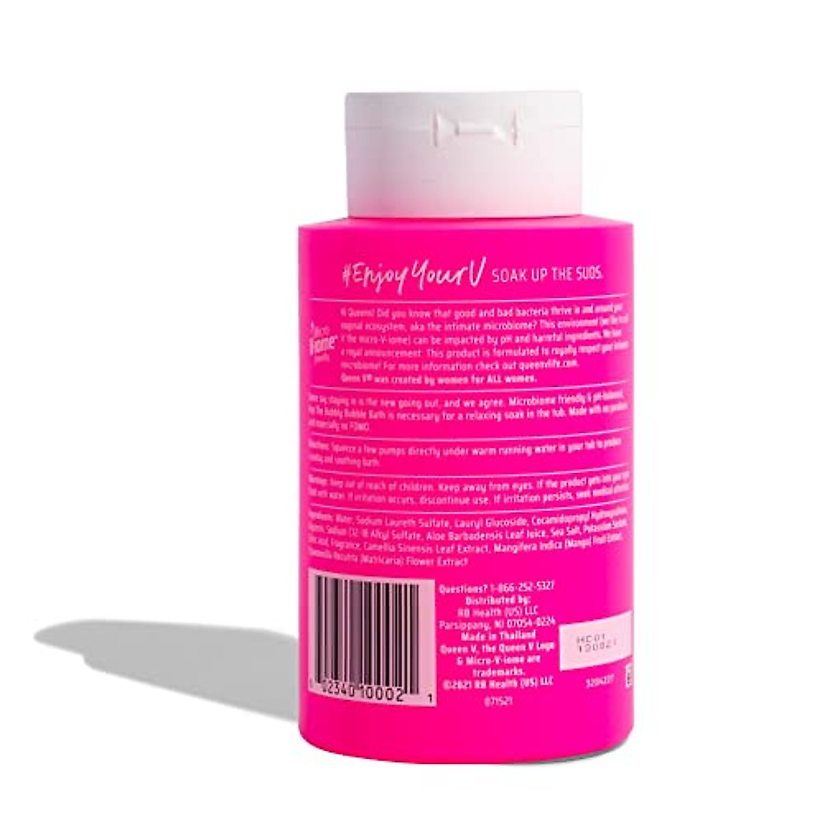 Queen V Pop the Bubbly Bubblebath pH Balanced, Enriched with Green Tea, Mango and chamomile extracts, For Use on External Intimate Area