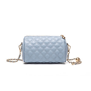 Hanbella Crossbody Purse for Women - Cute Quilted Leather Shoulder Bag with Gold Chain Strap for Teen Girls - Womens Clutch