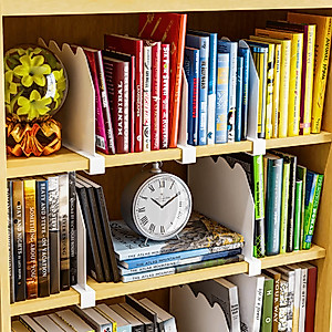 Yieach Acrylic Shelf Dividers for Closet Organization 6PCS,9.3" Tall White Shelf Divider Fits Shelves of 0.4-1 Inch, Closet Organizers and Storage,Shelf Divider for Wooden Shelving, Closet Organizer