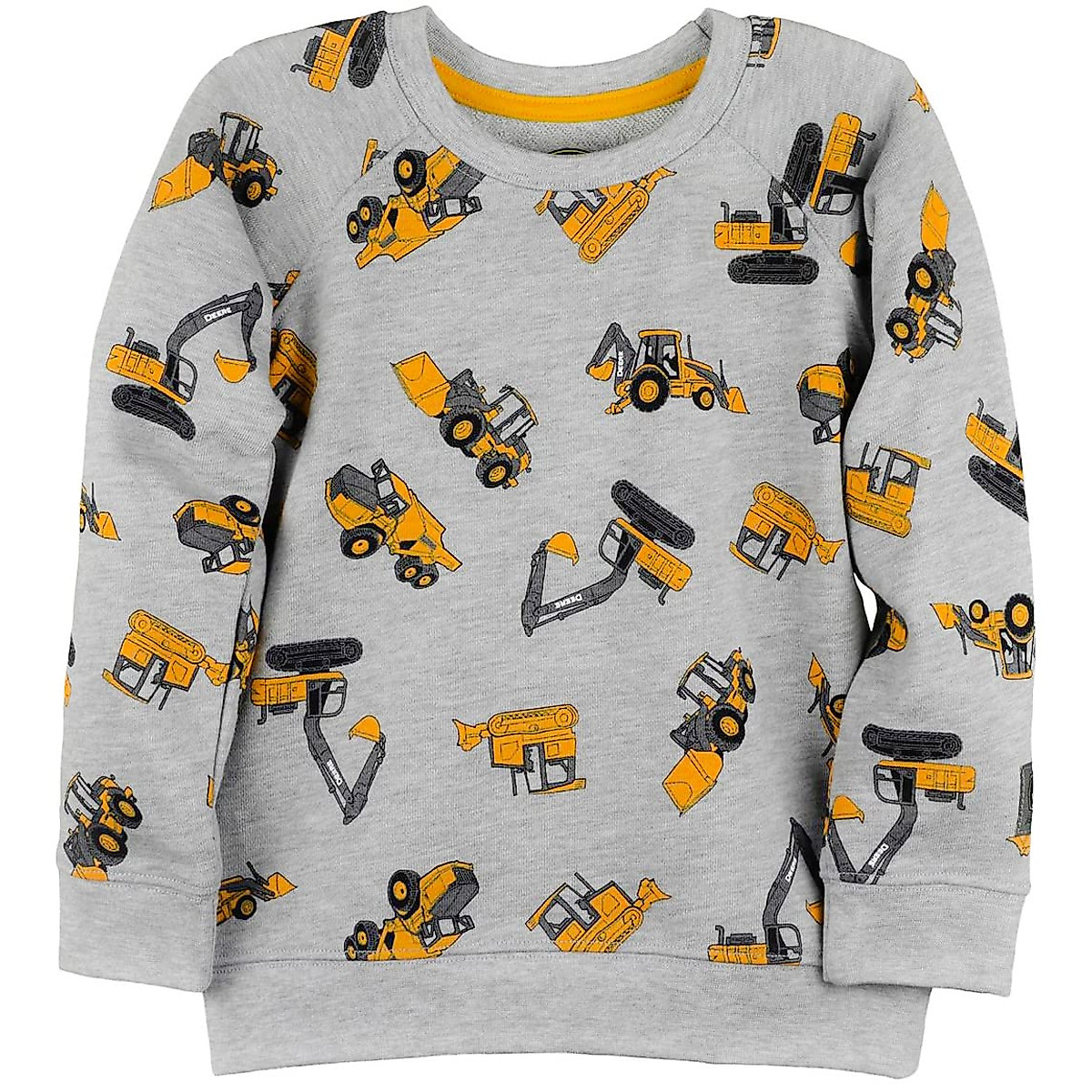 John Deere Toddler Boys' French Terry Pullover, Heather Grey, 4T