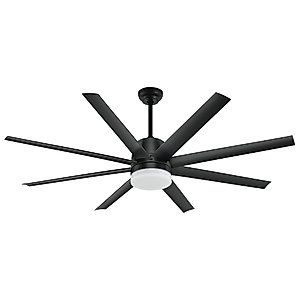 YITAHOME Black Ceiling Fans 60 Inch with Lights and Remote, Modern Fan for Indoor Outdoor with Quiet Reversible 6 Speeds Motor, Dimmable LED 3 Color, Memory Function for Bedroom Living Room Patio
