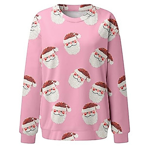 Christmas Sweatshirts for Women Women’s Fashion Christmas gnome Short Sleeve Plaid Hooded Pullover Sweatshirt Long Sleeve top Pumpkins Blouse top Fashion Woman Clothing Pearl Shirts for Women