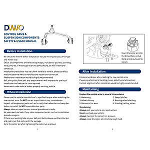 DWVO Front Control Arm Kit Compatible with 2004-2008 Ford F-150 New Body (NOT Heritage), 2006-2008 Lincoln Mark LT (all models)