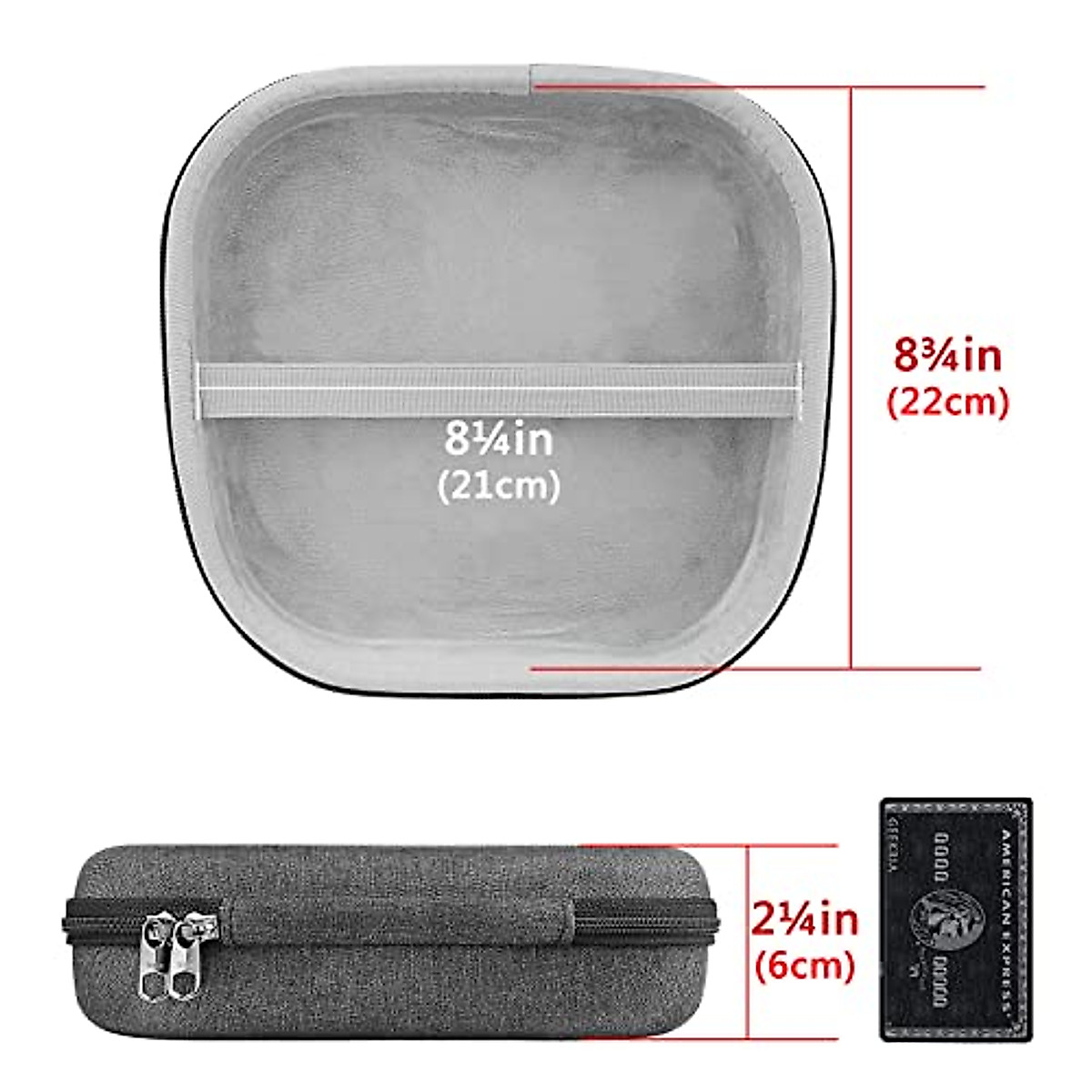 Geekria Shield Headphones Case Compatible with Logitech G430, G432, G230, G933S, G633, G633, G35 Gaming Headsets Case, Replacement Hard Shell Travel Carrying Bag with Cable Storage (Dark Grey)