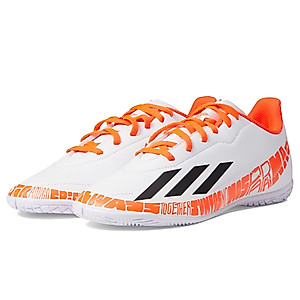 adidas X Speedportal Messi.4 Indoor Soccer Shoe, FTWR White/Core Black/Solar Red, 5.5 US Unisex Big Kid