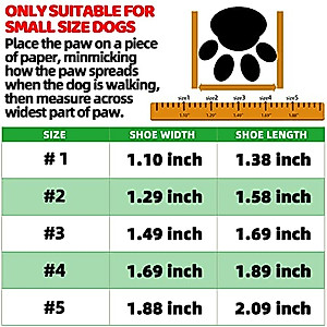 AOKOWN Dog Shoes Small Size Dogs, Waterproof Dog Shoes for Hot Pavement, Puppy Dog Boots & Paw Protectors, Dog Booties for Medium Dogs for Hardwood Floors Anti Slip 4PCS