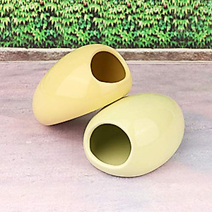 POPETPOP Guinea Pig Hamster Hideout Ceramic Cartoon Hamster House Chinchilla Mini Hut Small Pet Animals Hideout Cage House Summer Cool Hideout Guinea Pig Bedding