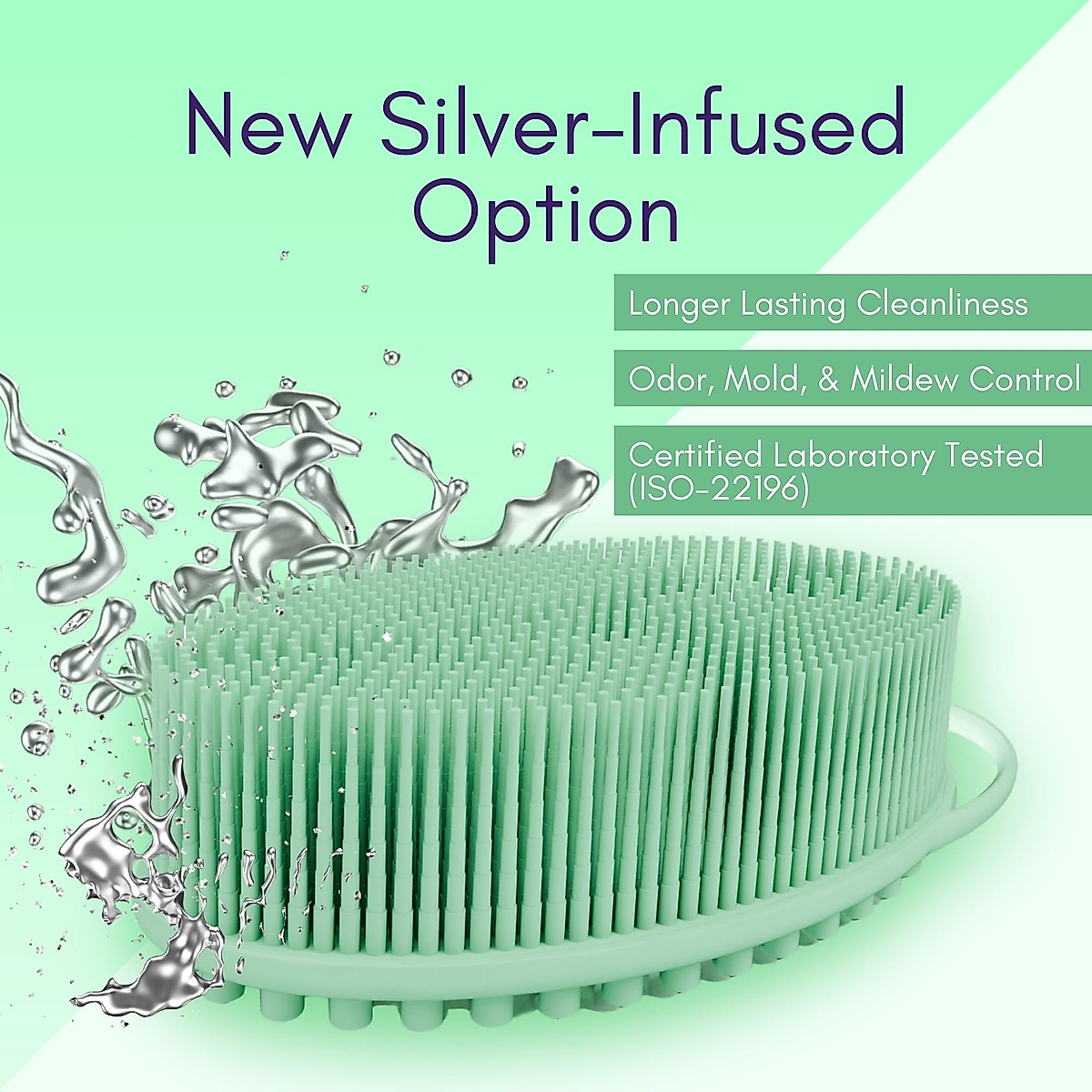 Avilana Silicone Body Scrubber – Dual-Sided Exfoliator for Men & Women, Gentle Loofah Alternative, Easy-to-Clean Silicone Shower Scrubber