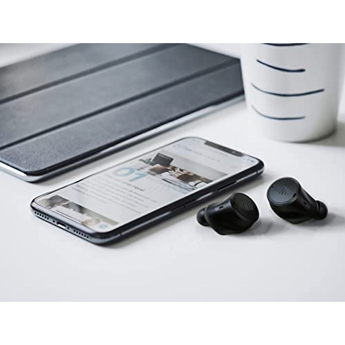 Nuheara IQbuds 2 MAX Hearing Amplifier with Personalization via IQbuds™ App, 7 Preset Programs, Bluetooth, Rechargeable, Active Noise Cancellation, 1 Pair of Earbuds
