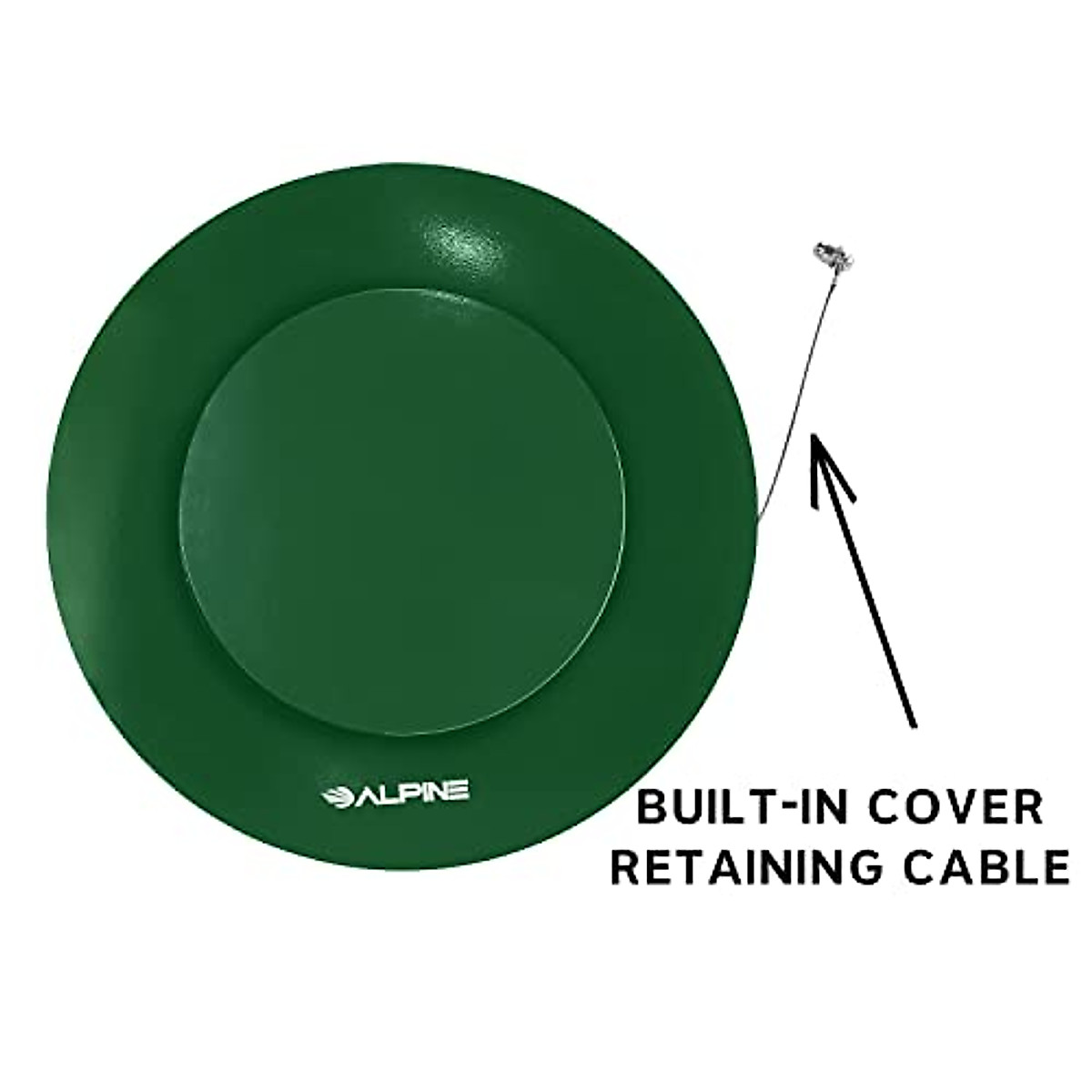 Alpine Industries Outdoor Metal Waste Receptacle Rain Bonnet Lid - Heavy Duty Trash Can - Commercial Trash Receptacle Cover - 38 Gallon Commercial Garbage Can Lid - Green