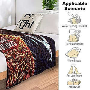 3D DIY American Rapper Young Music Dolph Throw Blanket,Flannel Plush Blanket for Winter Season Couch Bed Sofa Living Room,Anti-Static Air Conditioning Blanket 30"x40"