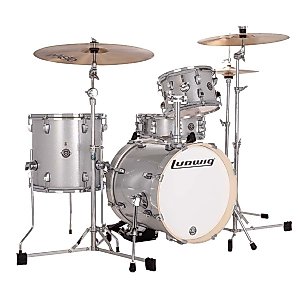 Ludwig Breakbeats 2022 By Questlove 4-piece Shell Pack with Snare Drum - Silver Sparkle