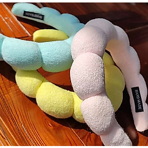 Halemet Spa Headband for Women Terry Cloth Headband for Washing Face Makeup Skincare Headband Puffy Headband 2024