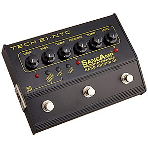 Tech 21 PBDR SansAmp Programmable Bass Driver DI Bundle with Power Supply and Dunlop Pick Pack